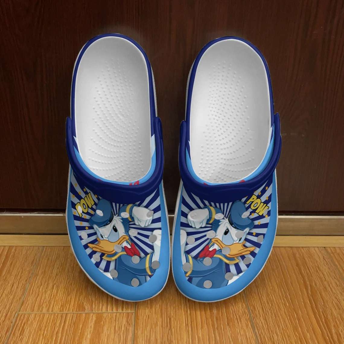 Donald Duck Vintage Blue Yellow Disney Graphic Cartoon Unisex Crocs ...