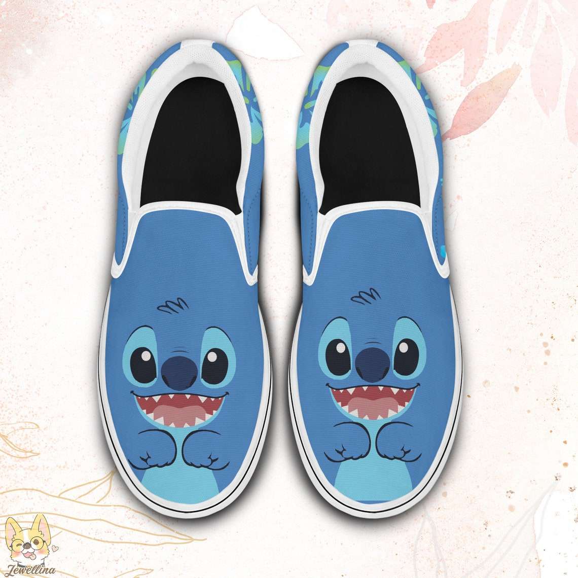 Funny Smile Stitch Lilo & Stitch Disney Fans Slip On Shoes ...