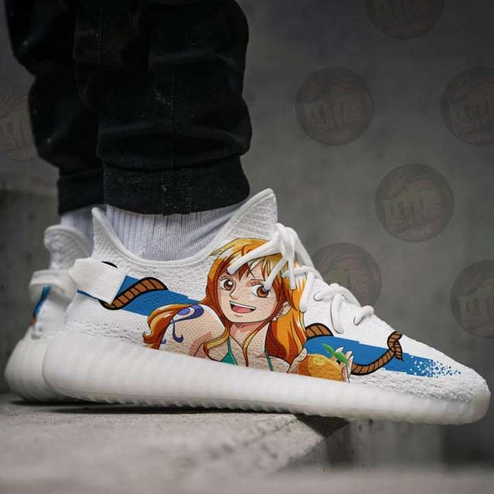 Nami Shoes Yeezy One Piece Anime Yeezy Boost Sneakers - 90sfootwear ...
